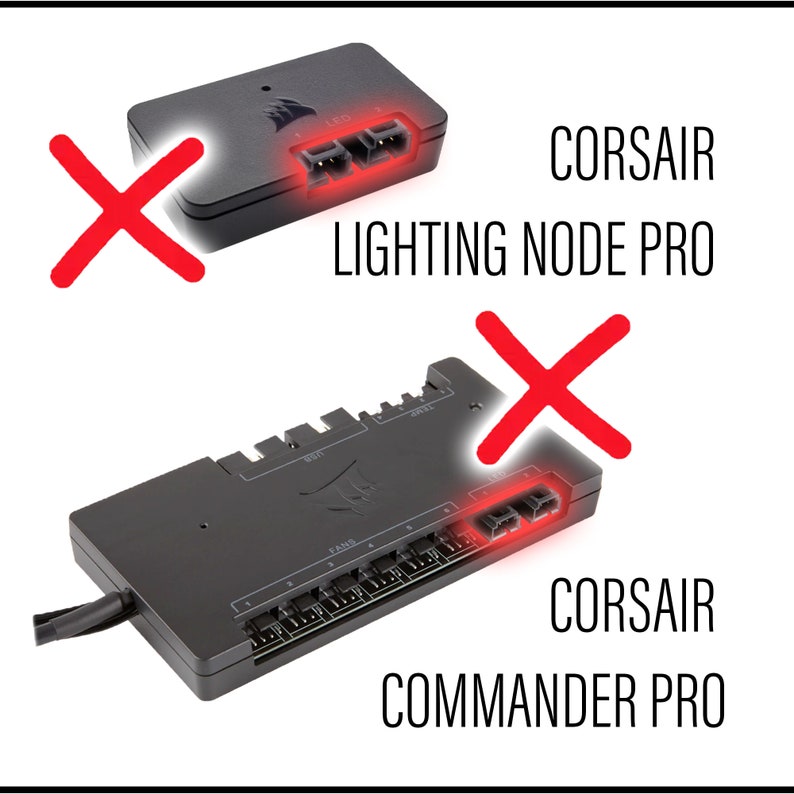 Corsair RGB Fan Hub to Standard ARGB 3-pin 5V Adapter male/female - Etsy