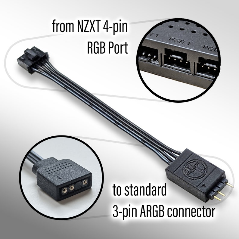 NZXT RGB to Standard 3-pin 5V ARGB Adapter - Etsy