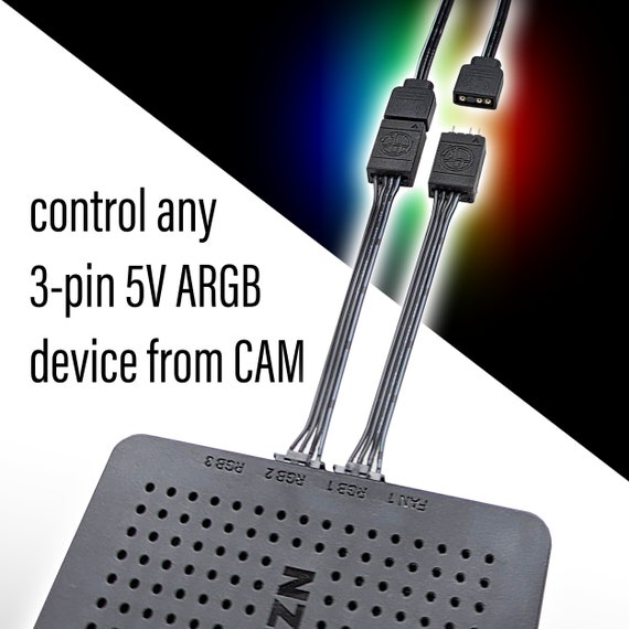 RGB Fan Header Adapter NZXT RGB To ARGB 3-Pin Adapter - Convert RGB To ...
