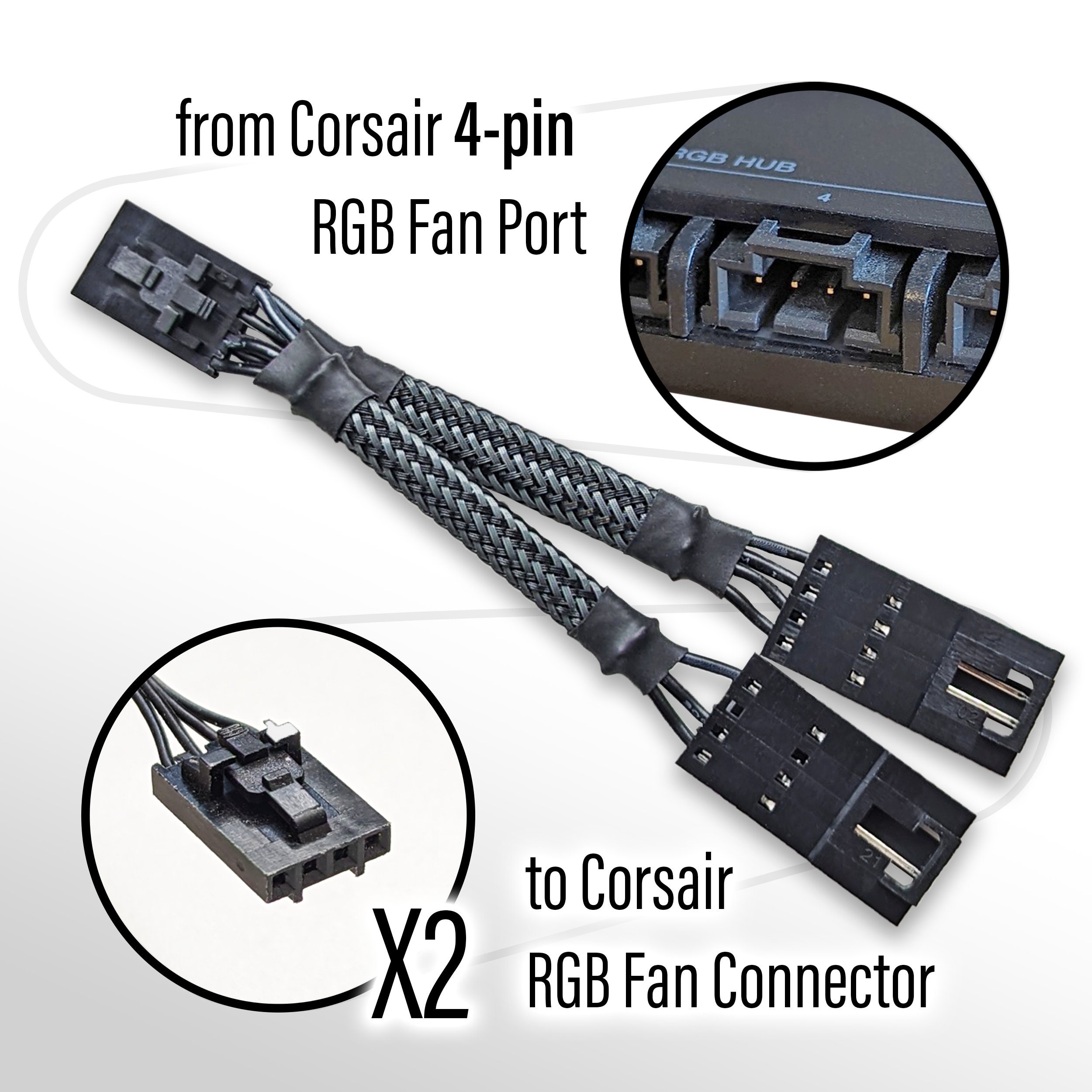 Corsair RGB Fan Hub Splitter Adapter - Etsy