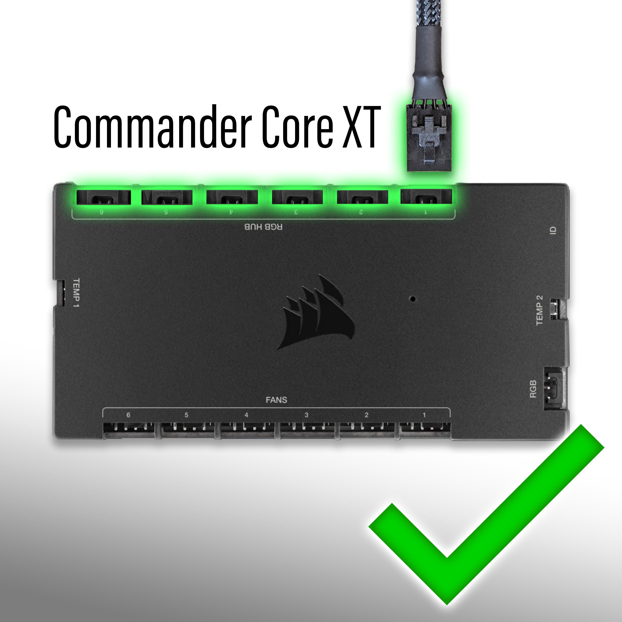 Corsair RGB Fan Hub to Standard ARGB 3-pin 5V Adapter (male/female) - Etsy