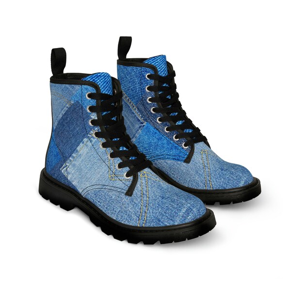 Denim Boots - Etsy