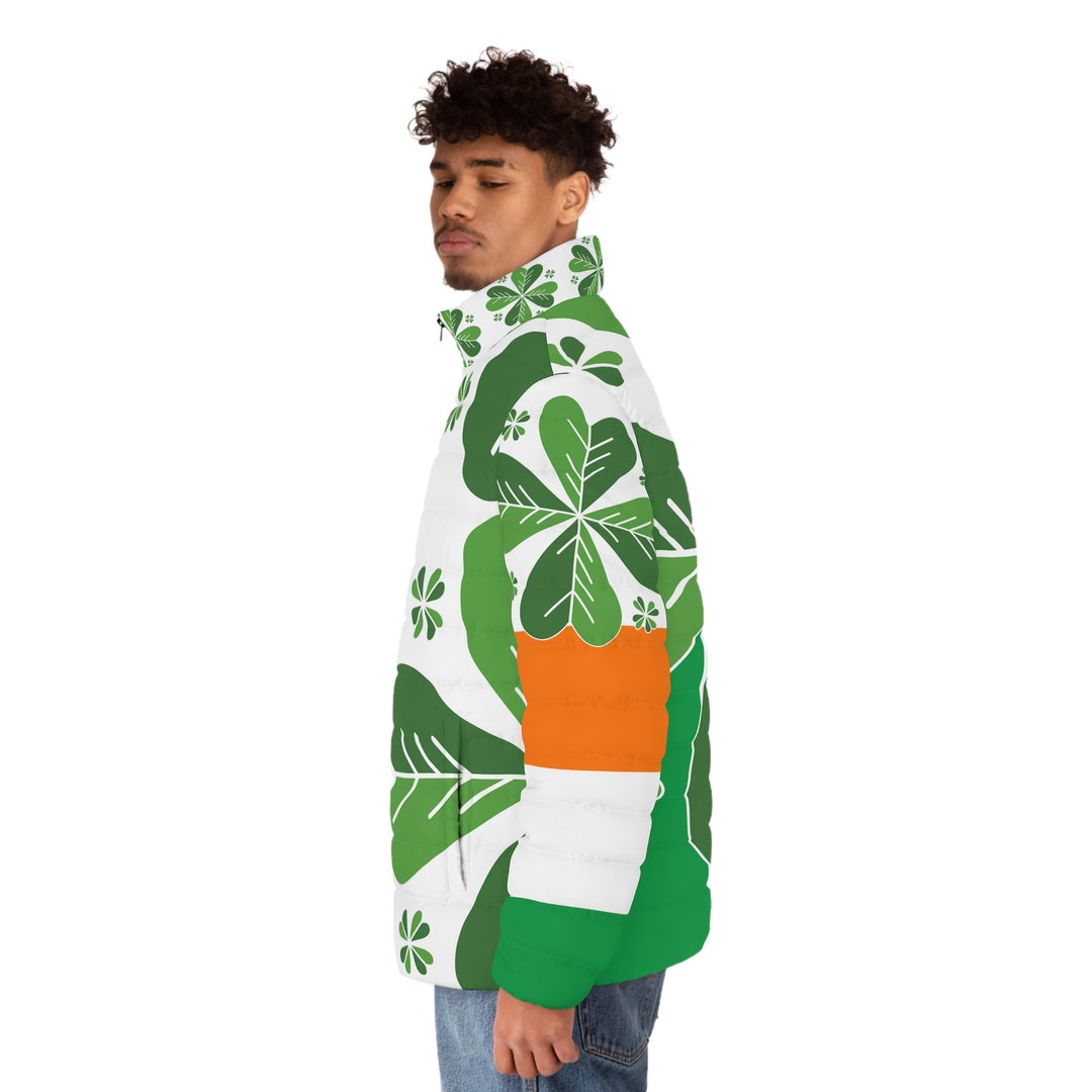 Irish Puffer Jacket, Irish Festive Jacket, Ireland Puffer Jacket ...