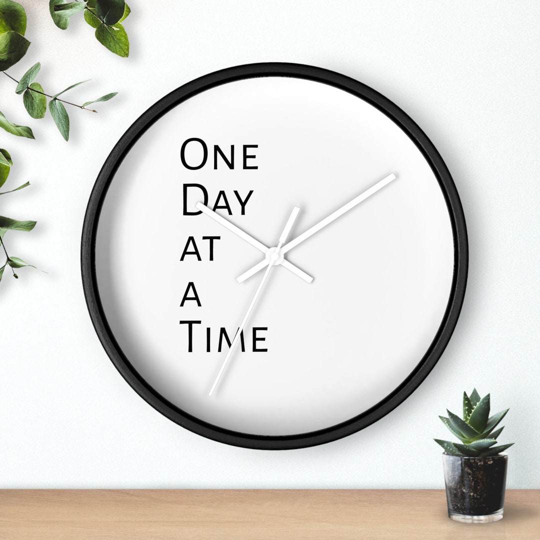 One Day at a Time Clock, Sobriety Gift, Mental Health Gift ...