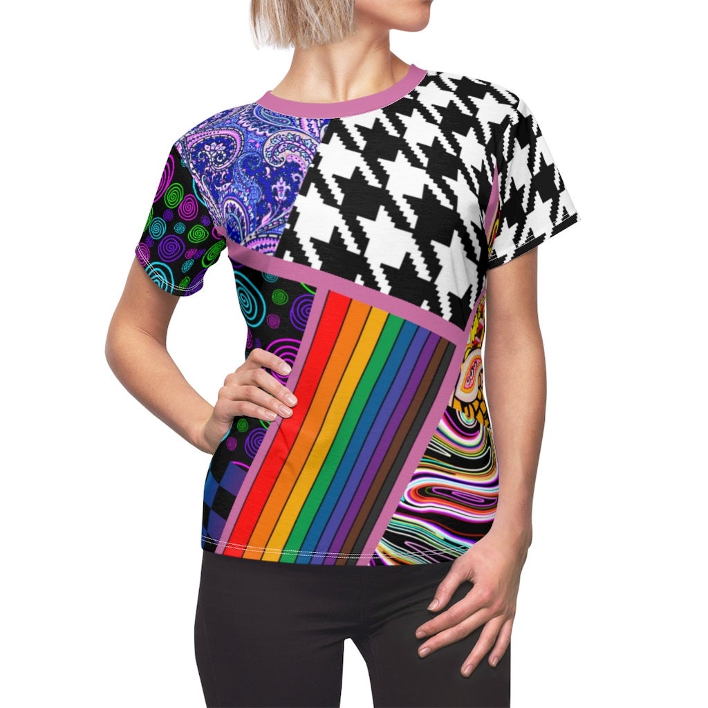 Women's Trippy Shirt Raver Shirt Quirky Mish Mash - Etsy