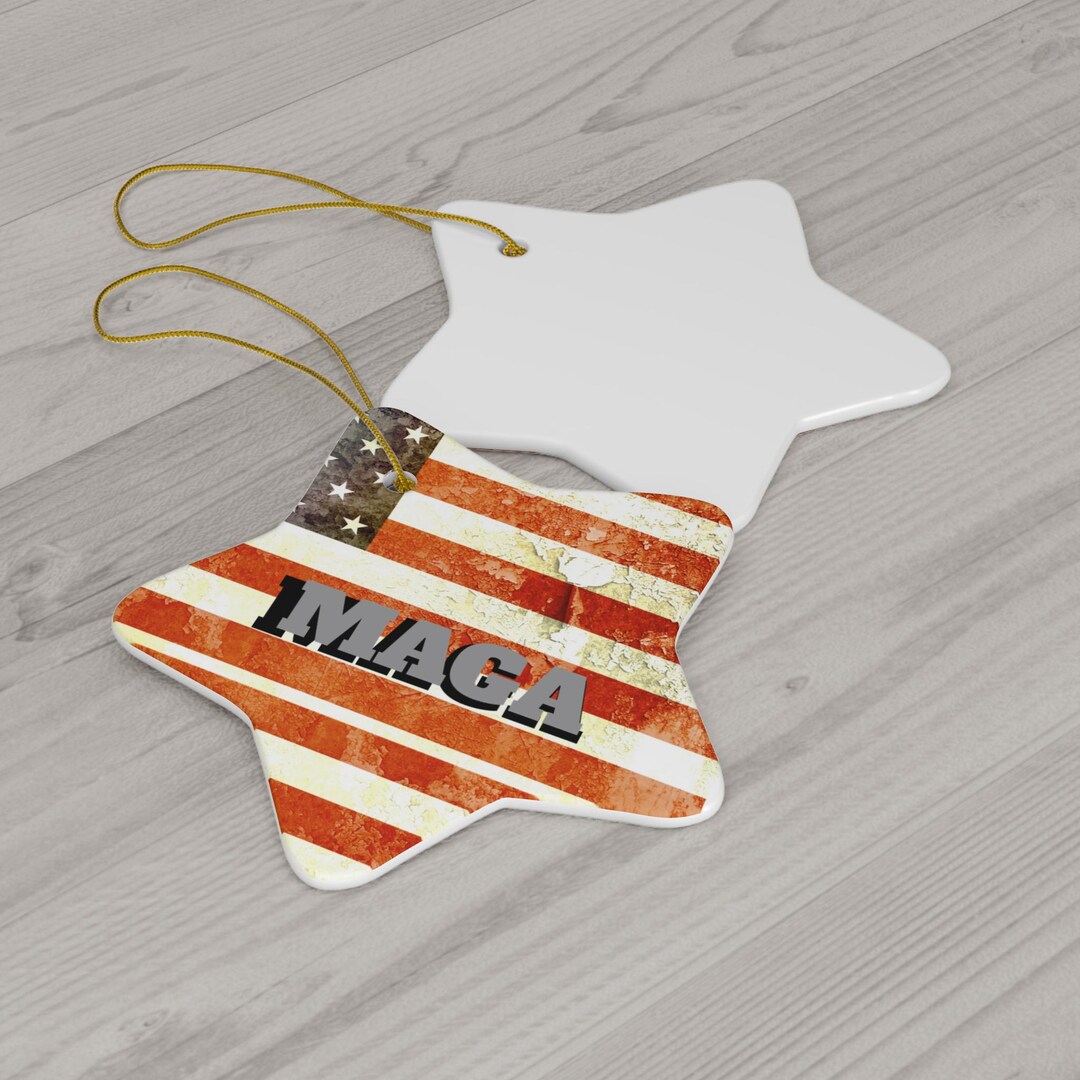 Maga Tree Ornament, Trump Ceramic Ornament, Trump 2024 Tree Ornament ...