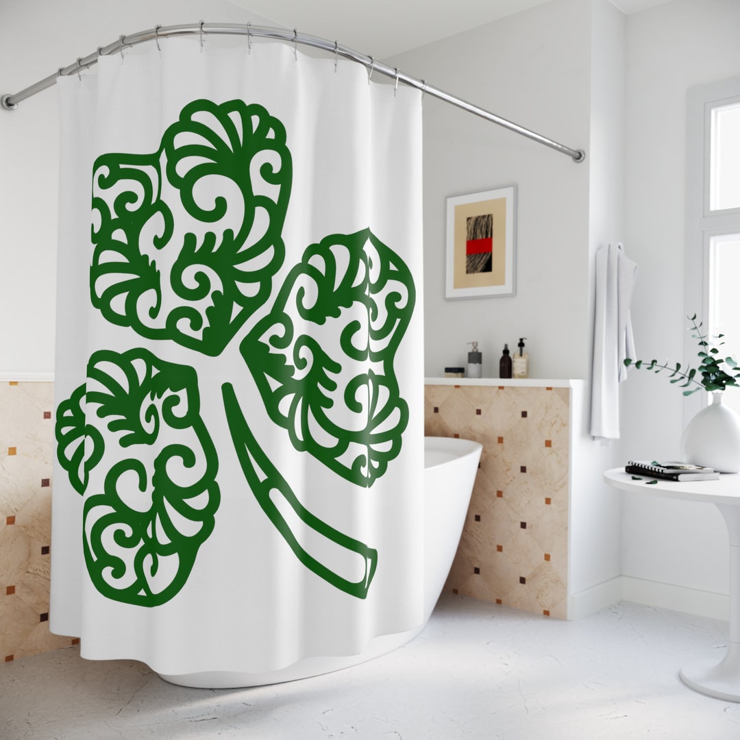 Celtic Shower Curtain, Shamrock Shower Curtain, Patriotic Shower ...