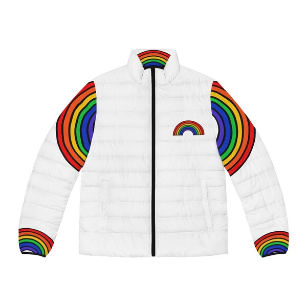 Rainbow Puffer Vest - Etsy