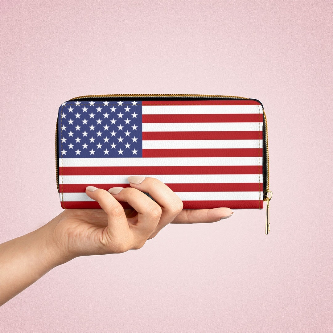 USA American Flag Clutch, American Wallet, Patriotic Purse, Stars and ...