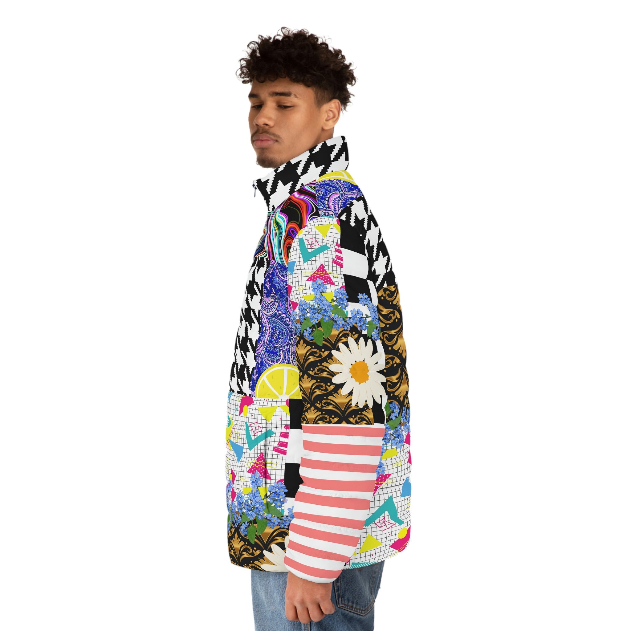 Trippy Jacket, Festival Puffer Jacket, Gift for Raver, Raver Coat ...