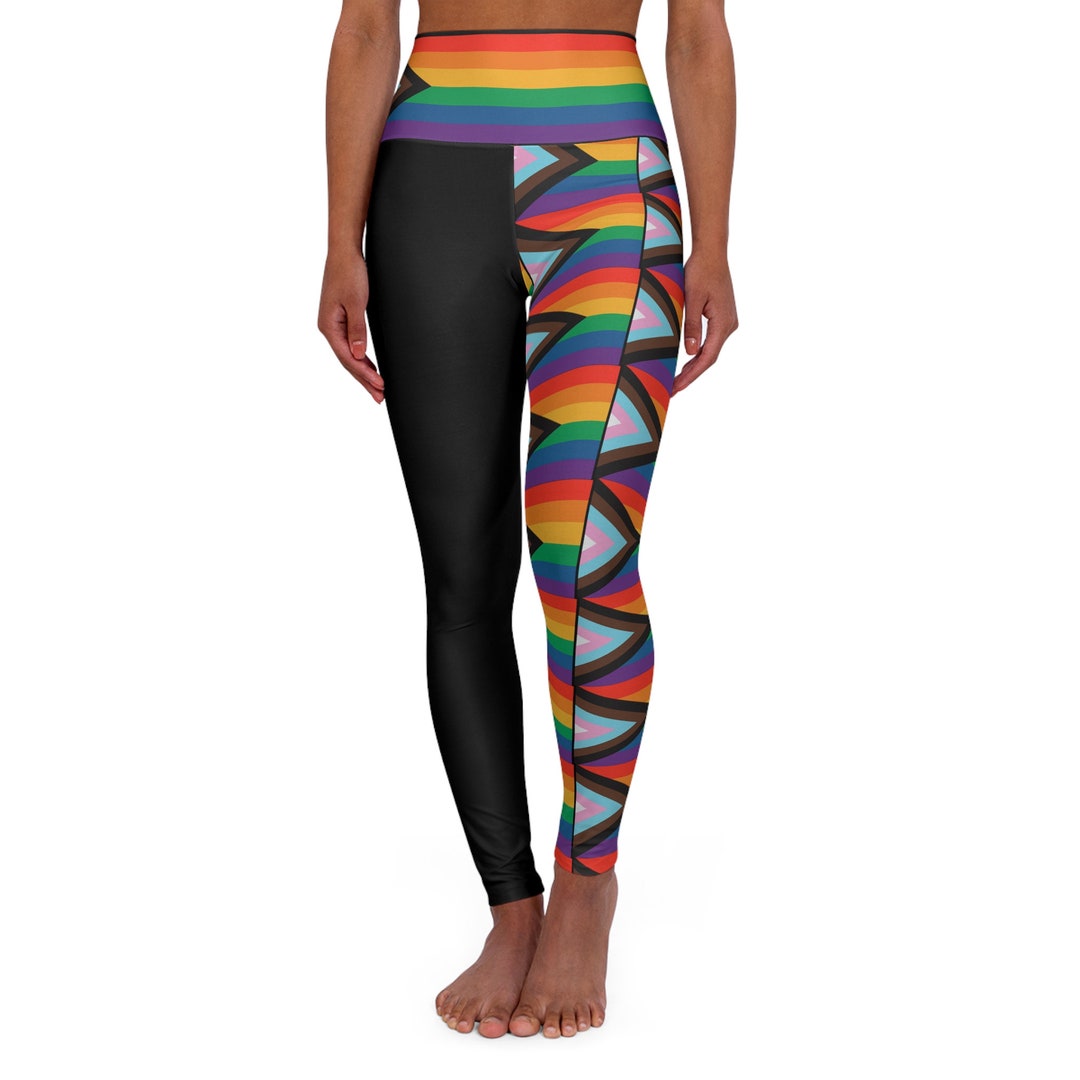 Pride Yoga Leggings, LGBTQIA Leggings, Rainbow Tights, Pride Pants ...