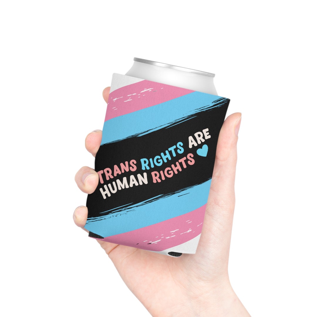 Trans Rights Can Holder, LGBTQIA Can Cooler, Rainbow Can Holder, Trans ...