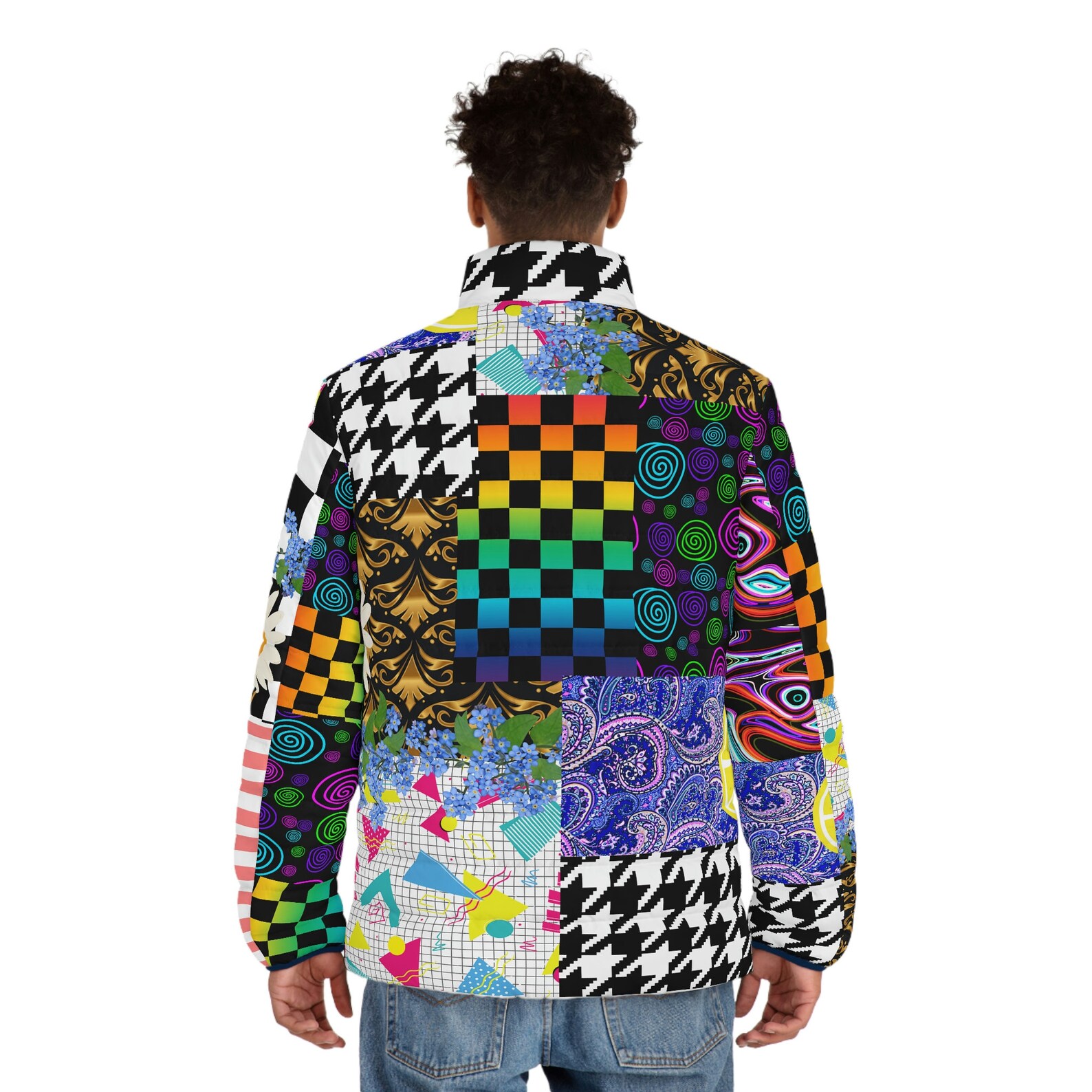 Trippy Jacket, Festival Puffer Jacket, Gift for Raver, Raver Coat ...