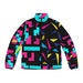 Colorblock Graphic Coat, 80s Puffer Jacket, Graphic Neon Jacket ...