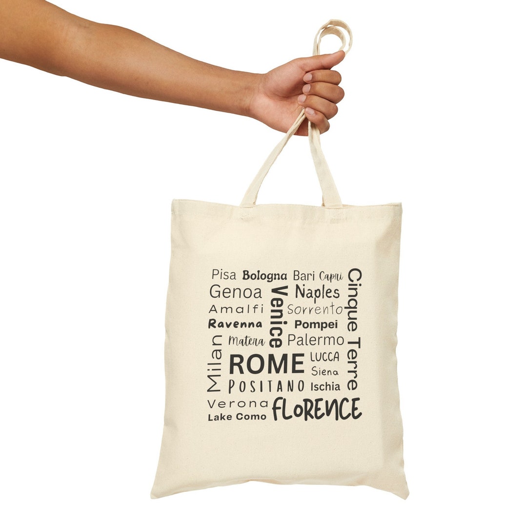 Italian Cities Eco-friendly Canvas Tote Bag, Italy Souvenir, Gift for ...