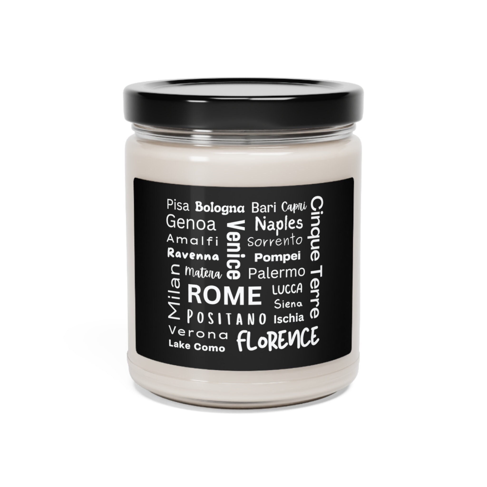 Italian Cities Black Background Natural Soy Wax Scented - Etsy