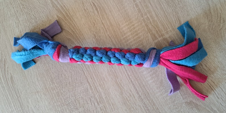 Durable Fleece Dog Toy, Fleece Tug Toys for Dogs, Handmade Puppy Pull ...