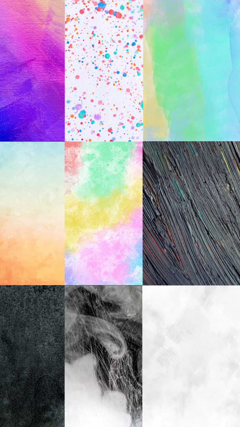 Digital Paper Water Colors ( Color and Black and White) - Etsy