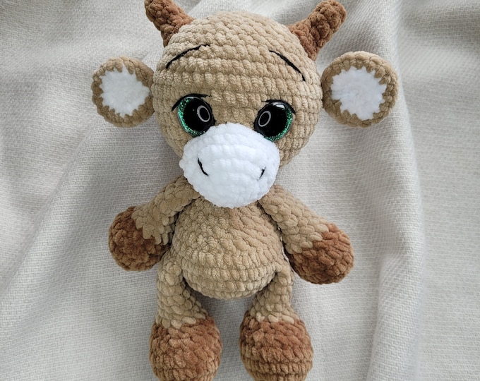 Crochet Baby Bull Cow Stuffed Plushie Toy Handmade Birthday - Etsy