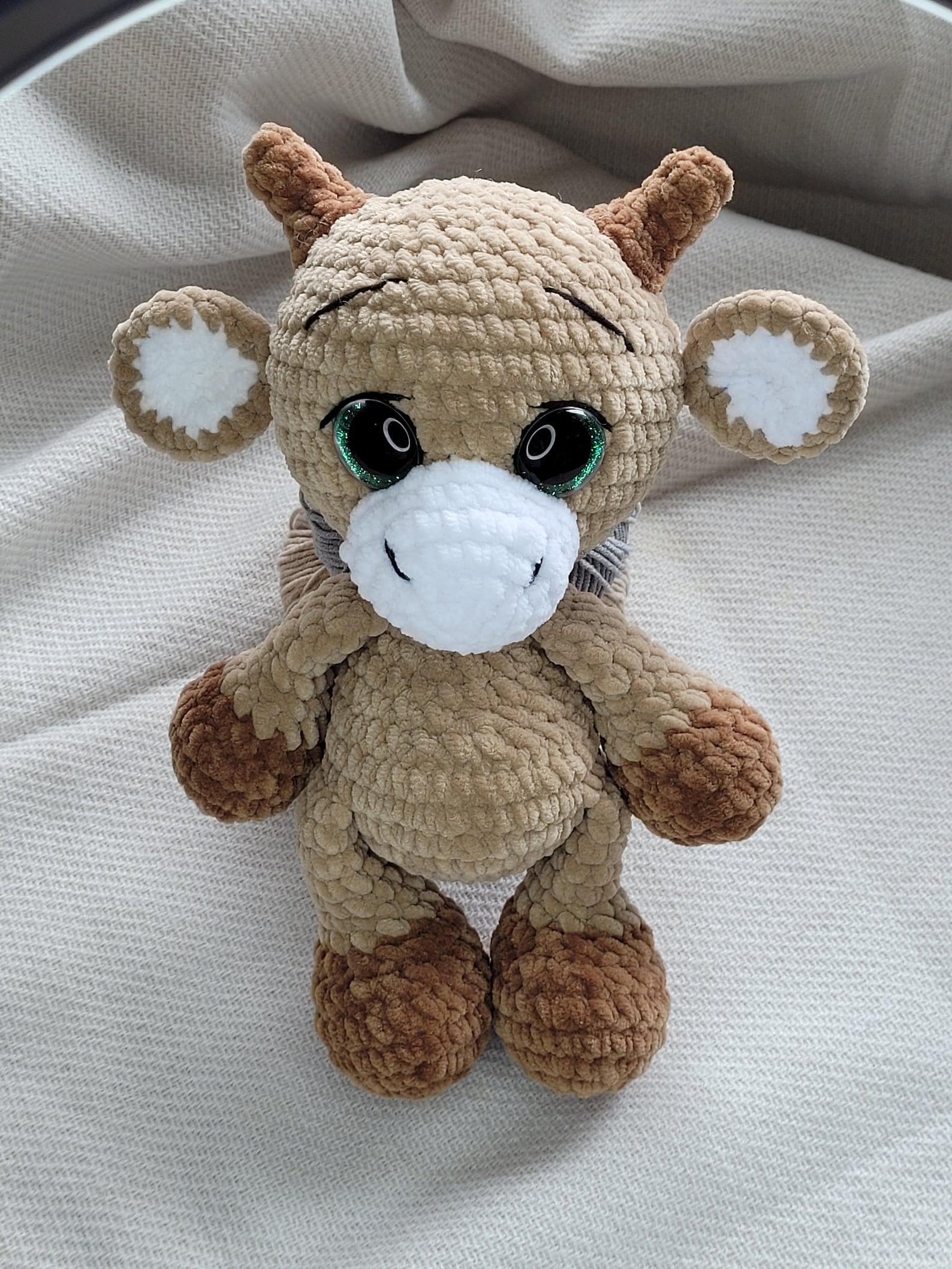Crochet Baby Bull Cow Stuffed Plushie Toy Handmade Birthday Gift for ...
