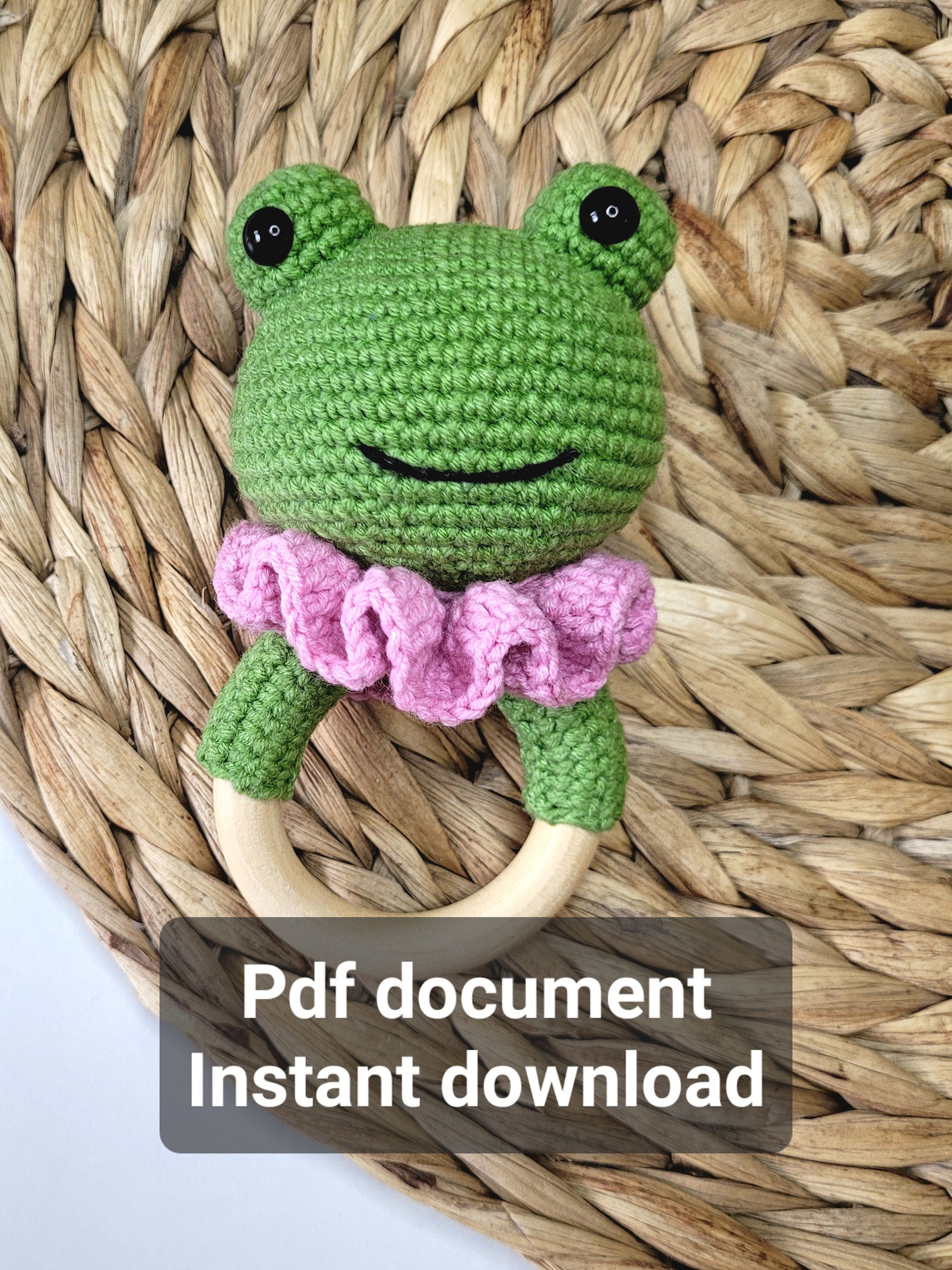Crochet Pattern Frog Rattle Amigurumi Pattern Digital Pattern Instant ...