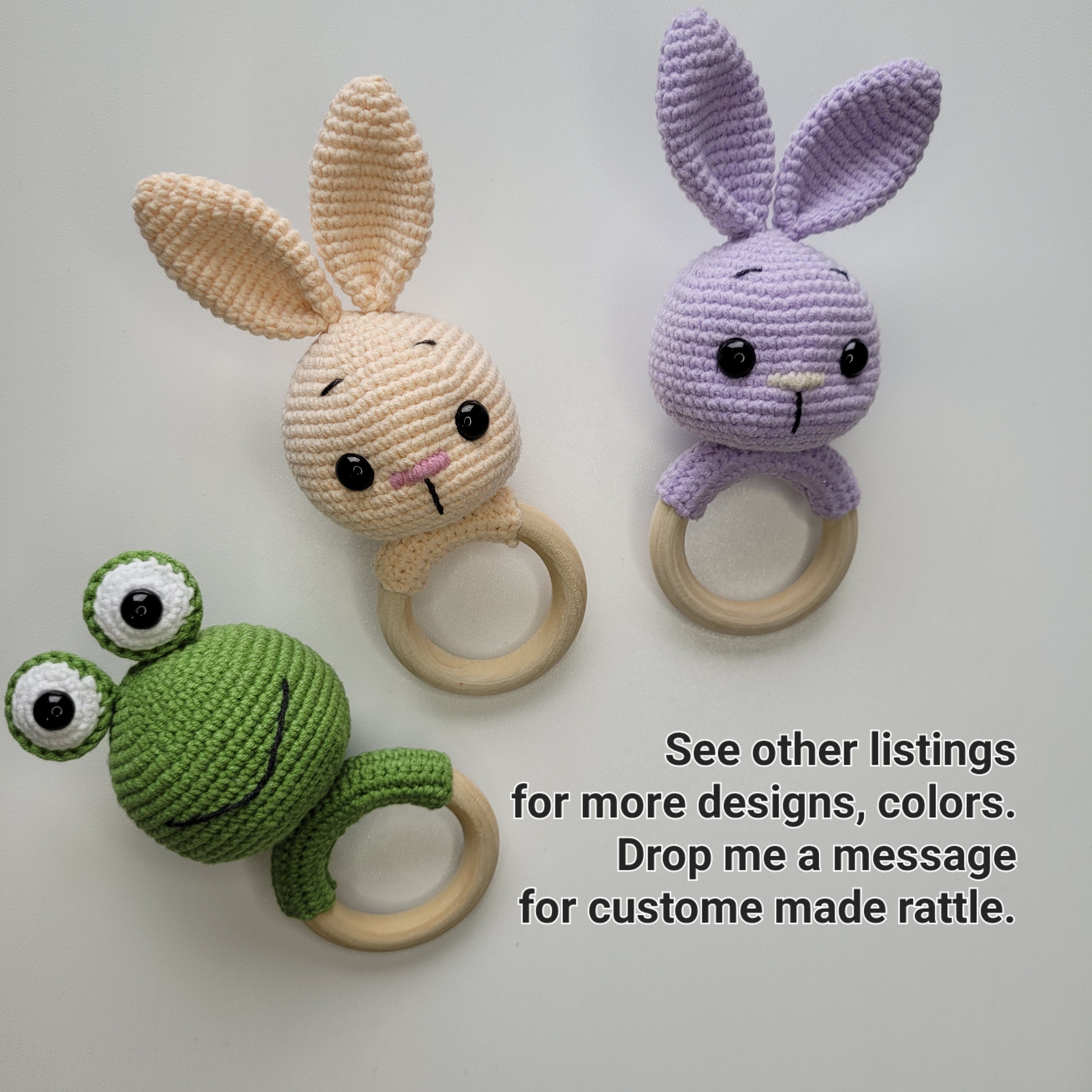 Dragon Rattle Crochet Dino Toy Crochet Rattle Handmade Babyshower Gift ...