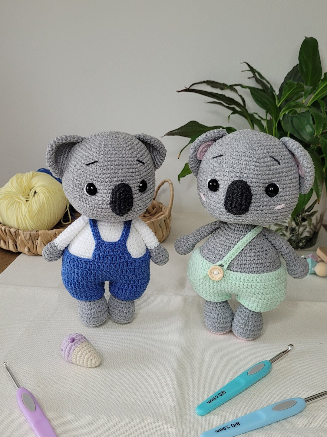 Koala Crochet Gift Toy Home Decoration Handmade Knitted Cute Koala Bear ...