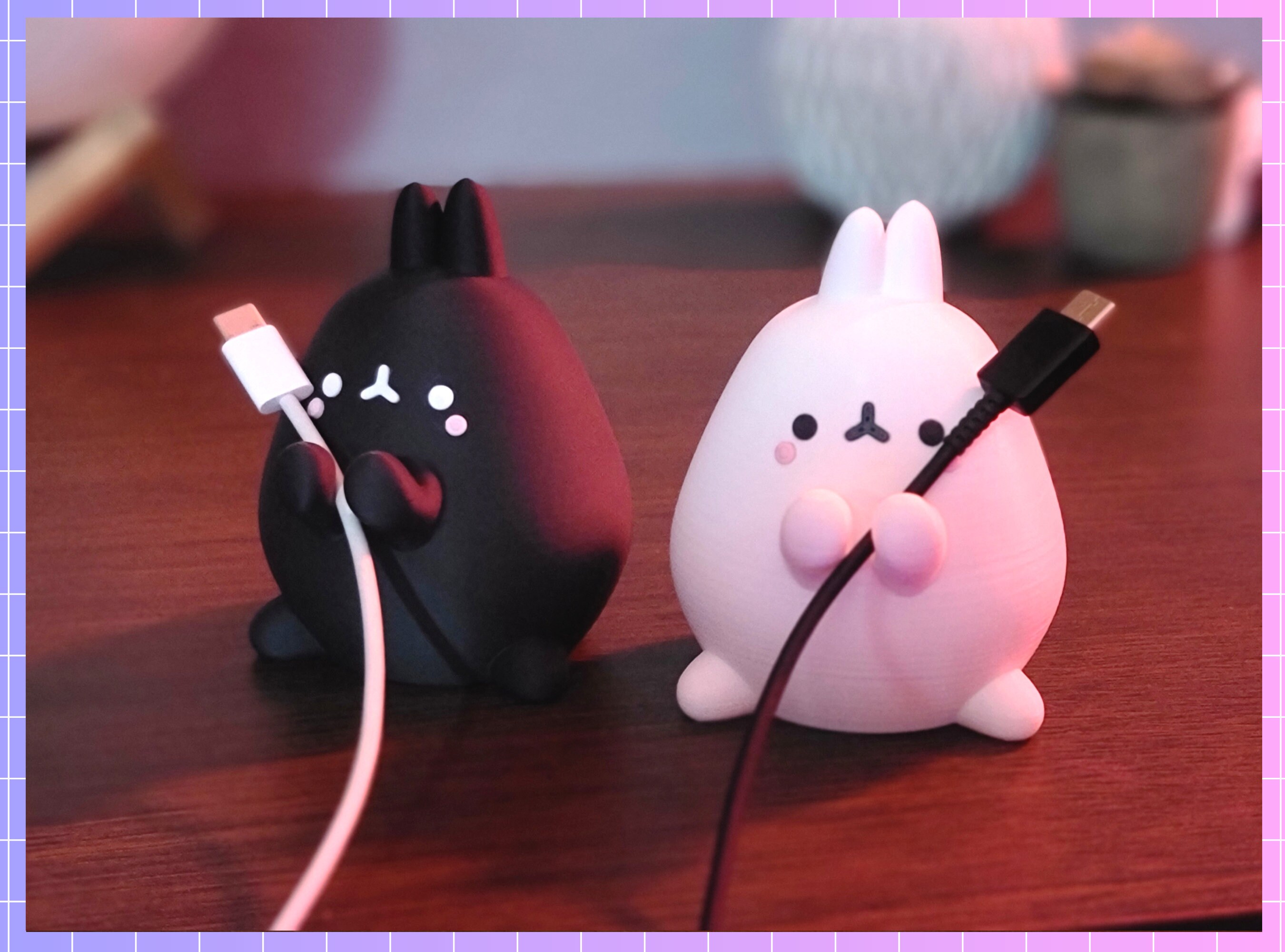 Bunny Cable Holder 3D Print Holoprops - Etsy