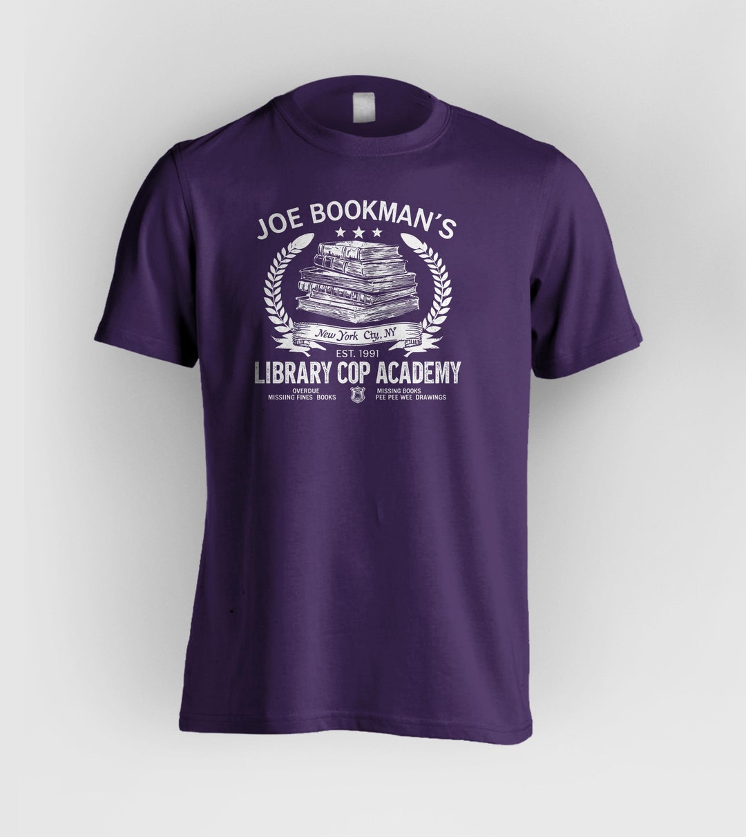 Library Cop T-shirt | Joe Bookman's Academy | 90s TV Show Parody - Etsy