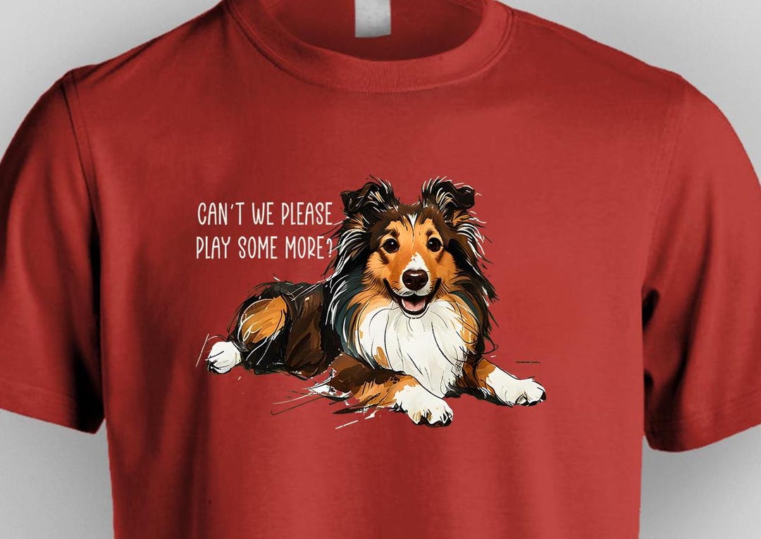 Playful Shetland Sheepdog T-shirt: Sheltie Mom Gift - Etsy