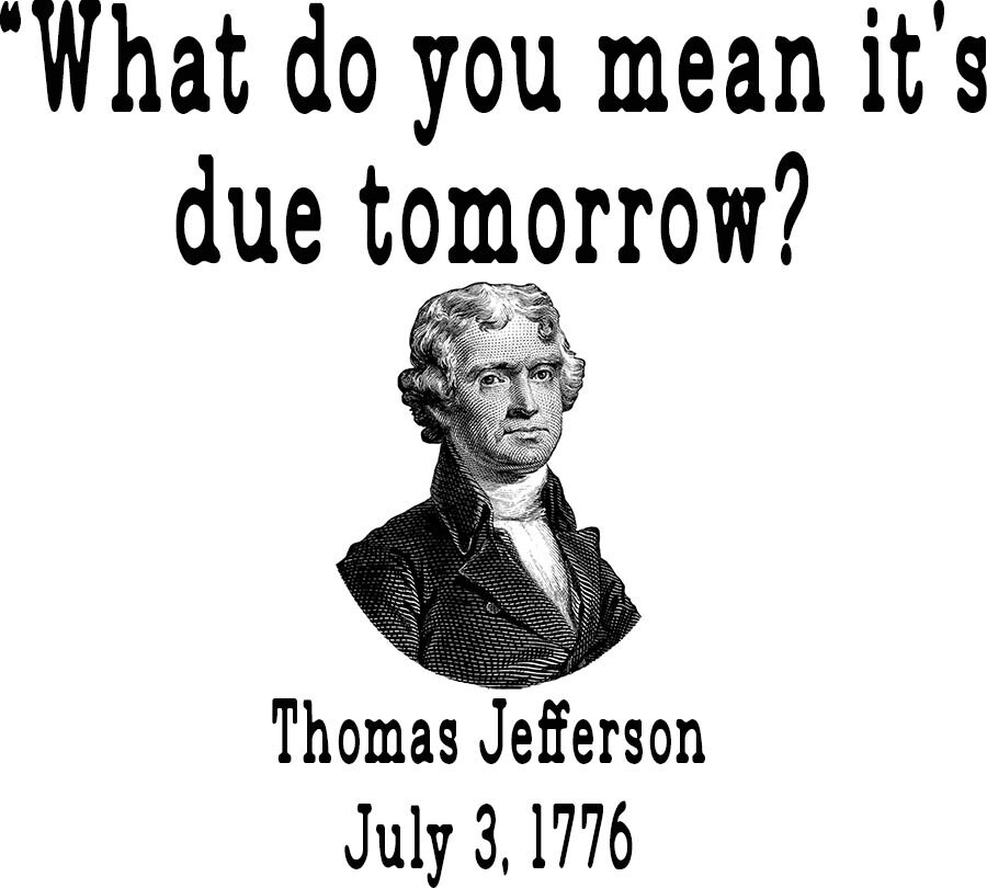 Funny Thomas Jefferson Procrastination T-shirt - Etsy