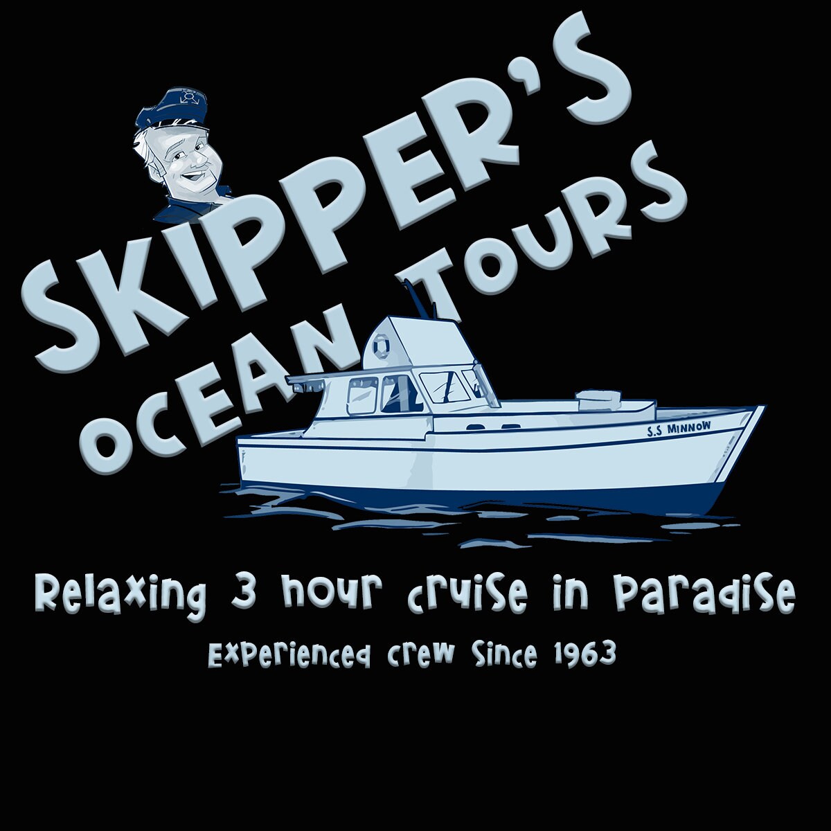 Skipper's Three Hour Tour T-shirt: Classic TV Show Tribute - Etsy