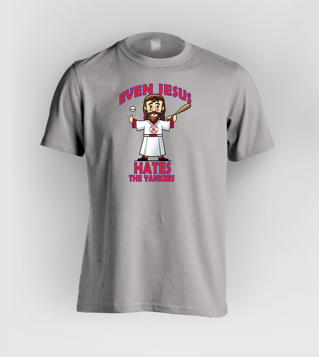 Jesus Red Sox Baseball Fan T-shirt - Even Jesus Hates the Yankees! - Etsy