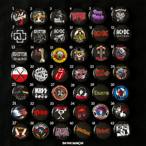 Heavy Metal Hard Rock Pinback Button Pins Band Pins Music - Etsy UK
