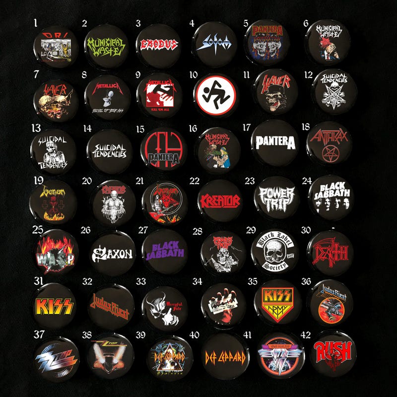 Heavy Metal Music Pins - Etsy Canada