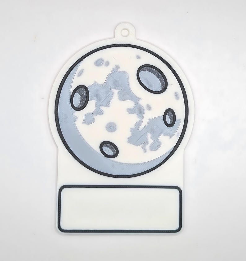 Personalized Moon Bag Tag for Kids - Custom Name & Contact Info ...