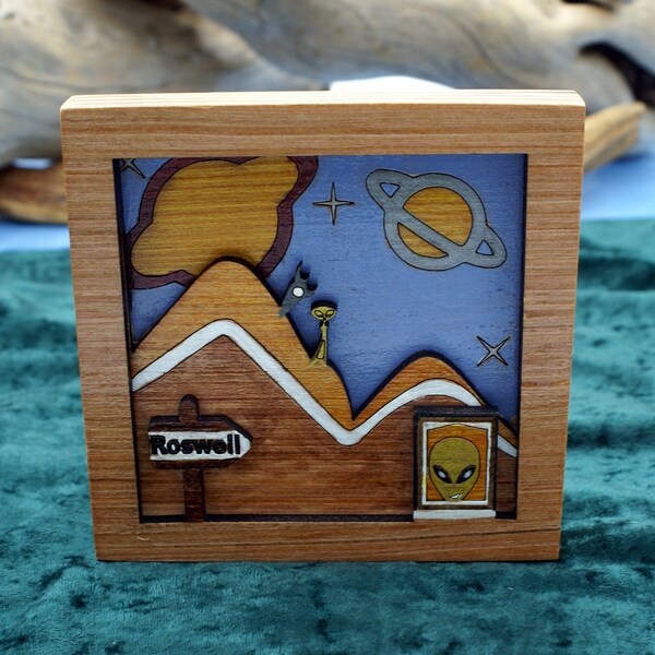 3d Alien Shadow Box - Etsy