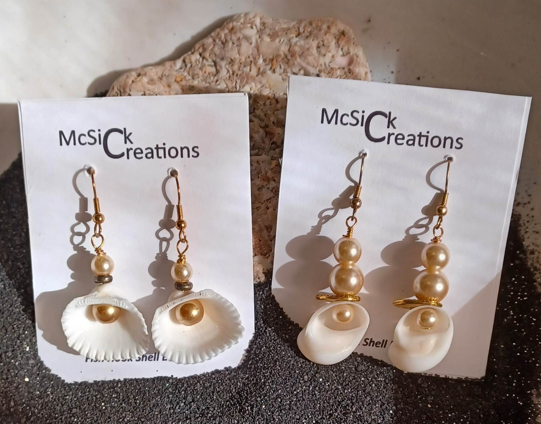 Cockle, Moon, or Scallop Shell Earrings - Etsy