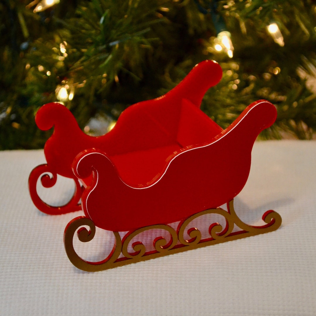 Santa's Sleigh Sleigh Handmade Christmas Sleigh Winter - Etsy