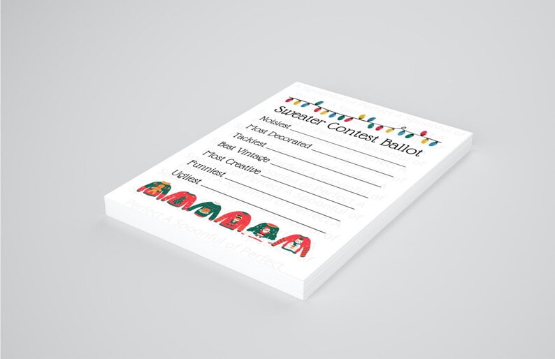 Ugly Christmas Sweater Contest Kit - Easy Digital Download With ...