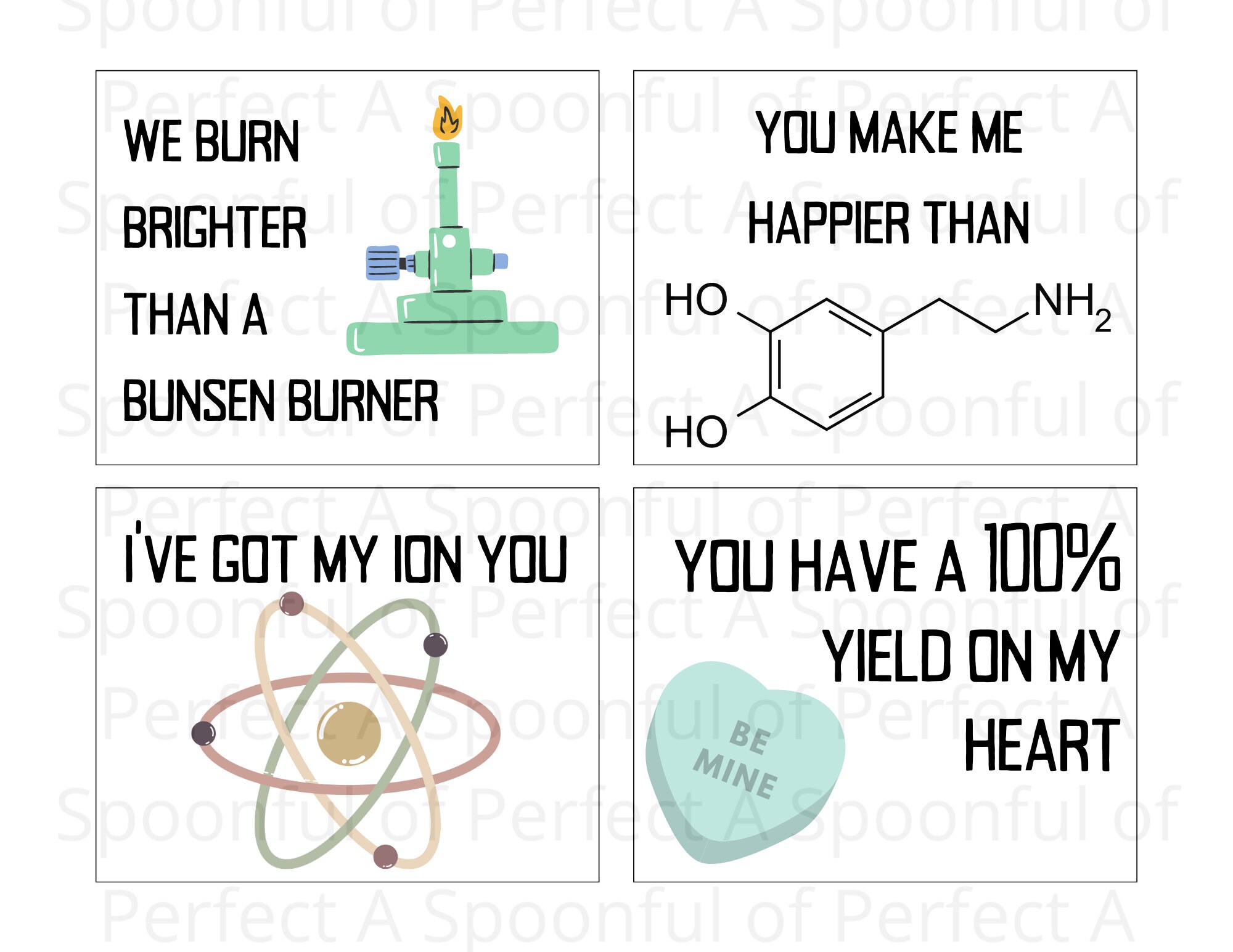 Science Valentine Bundle - Instant Download Punny Anatomy, Biology, and ...