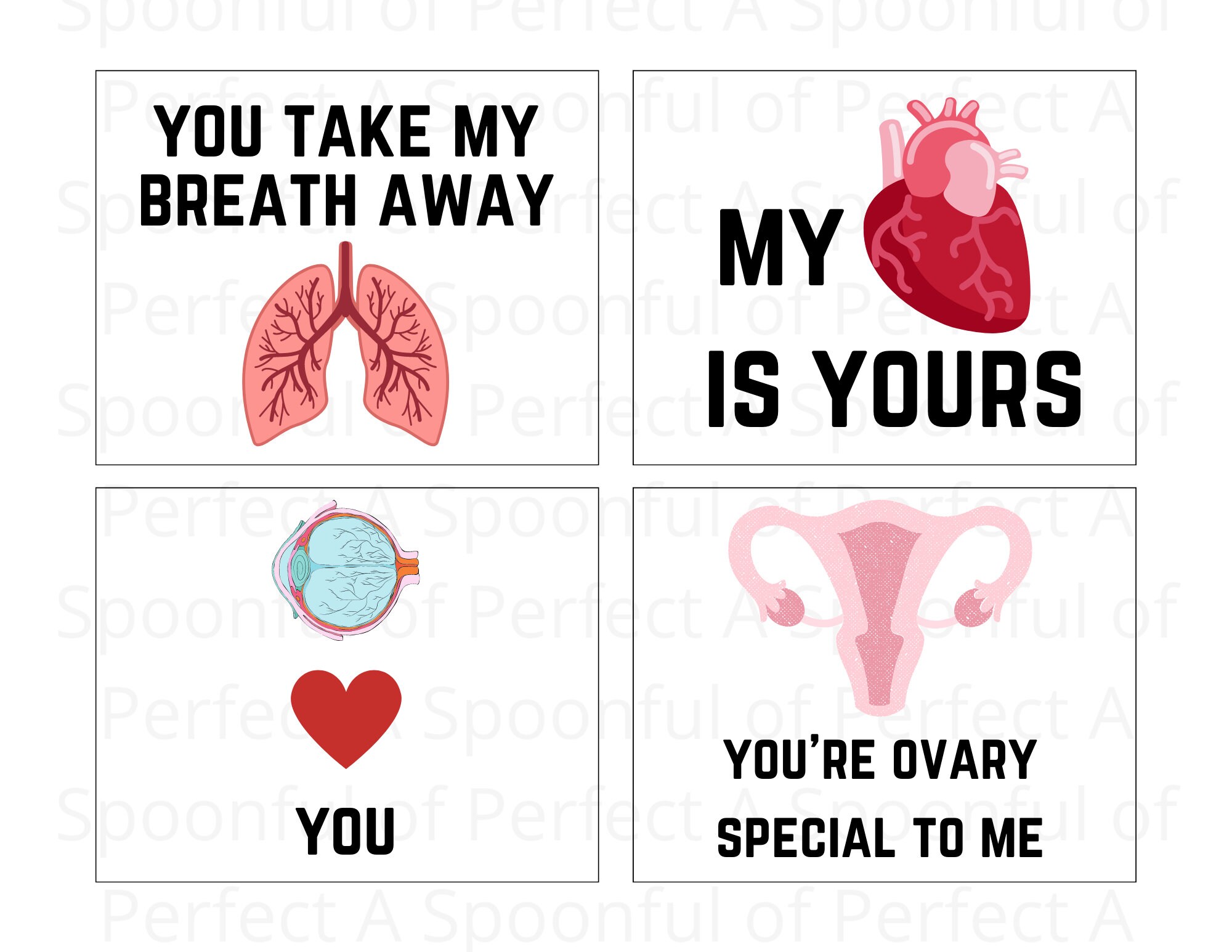 Science Valentine Bundle - Instant Download Punny Anatomy, Biology, and ...