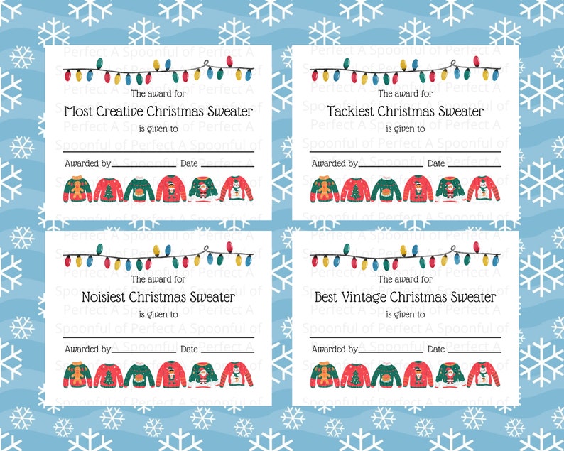 Ugly Christmas Sweater Contest Kit - Easy Digital Download With ...