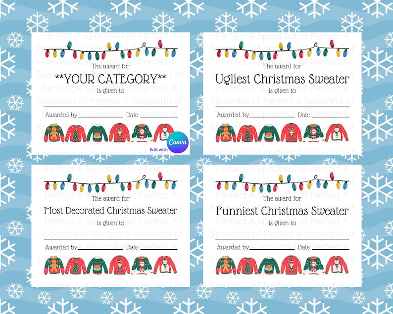 Ugly Christmas Sweater Contest Kit - Easy Digital Download With ...