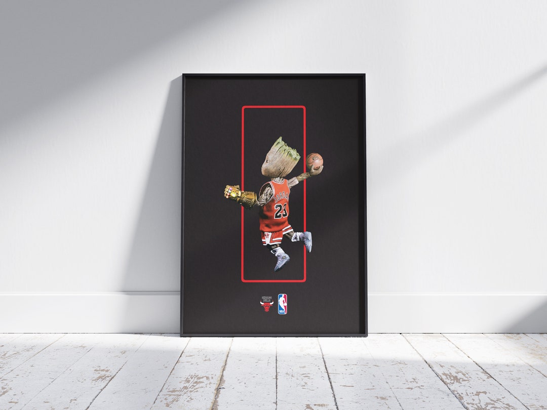 Groot Poster,chicago Bulls , Art Print Minimalist, , Modern, NBA Poster ...