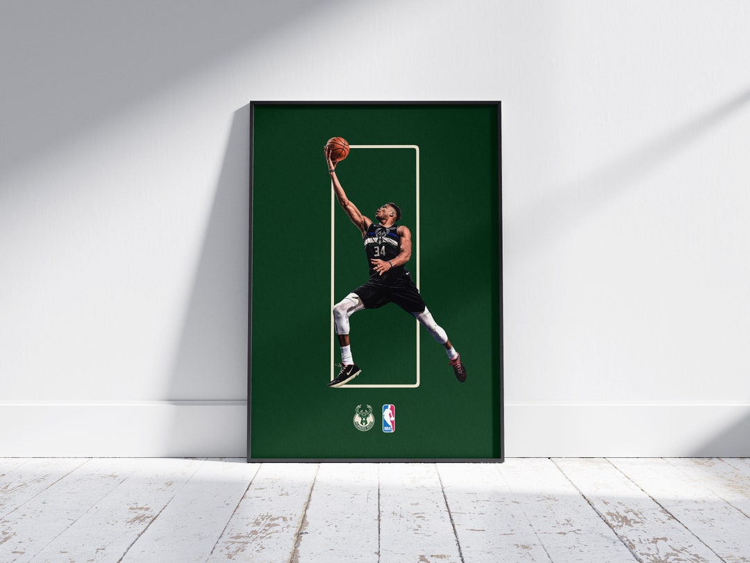 Giannis Antetokounmpo Milwaukee Bucks Art Print Minimalist - Etsy