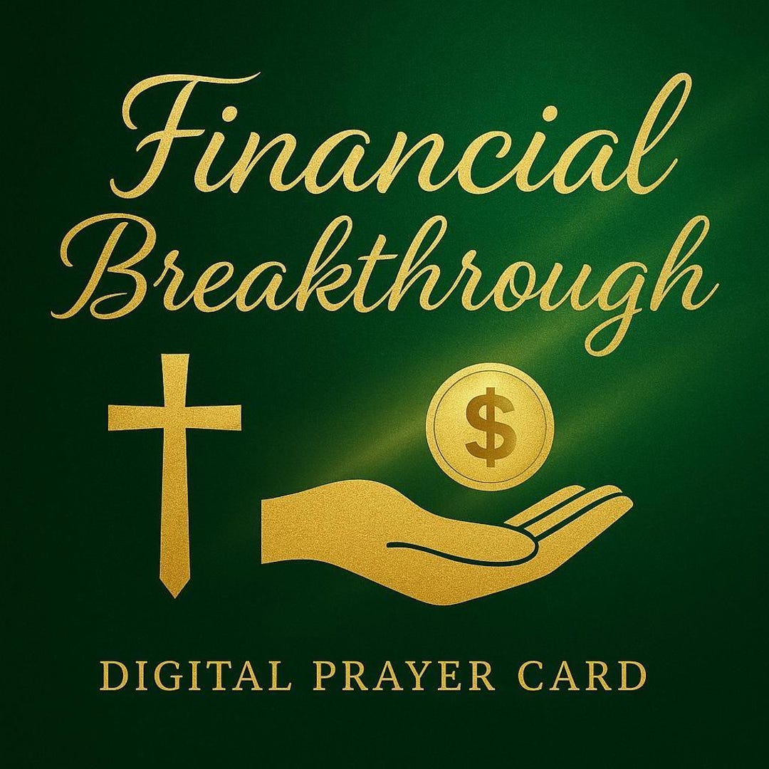 Financial Breakthrough – A Prayer for Provision & Overflow - Etsy