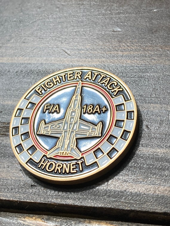 USMC VMFA-312 checkerboards F/A 18A Hornet Challenge Coin - Etsy