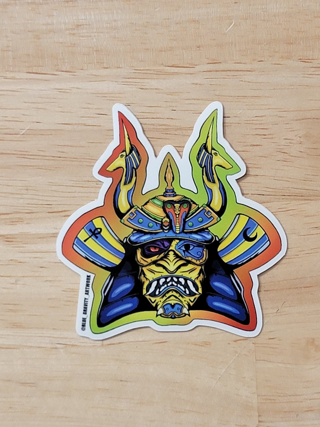 Oni Demon - Japanese - Samurai - Kabuki Mask - Egyptian - Vinyl Sticker ...