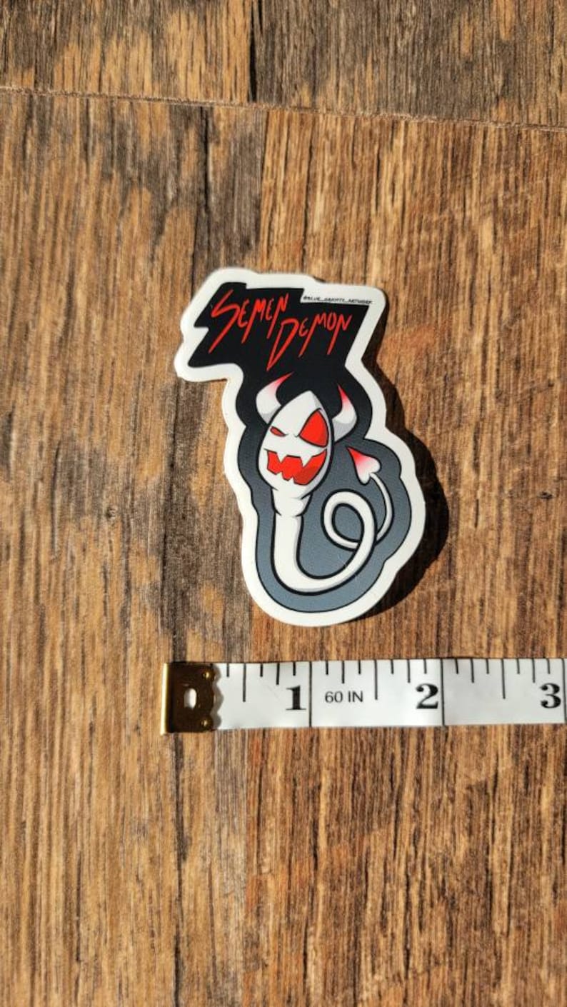 Semen Demon Demon Funny Decal Vinyl Sticker Etsy